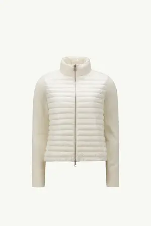 Moncler Padded Wool Zip-up Cardigan