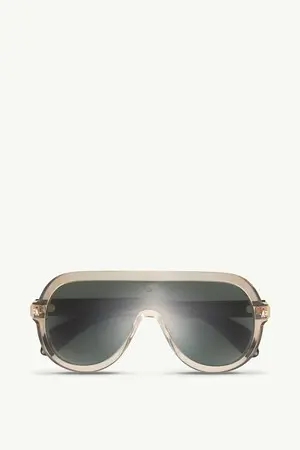 Moncler Sunsette Pilot Sunglasses - White