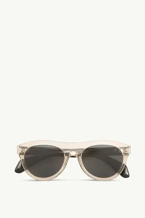 Moncler Splash Oval Sunglasses - White