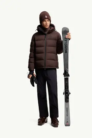 Moncler Isorno Hooded Insulated Ski Jacket - Brown