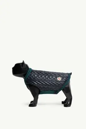 MONCLER POLDO DOG COUTURE Quilted Dog Vest With Wool Trim