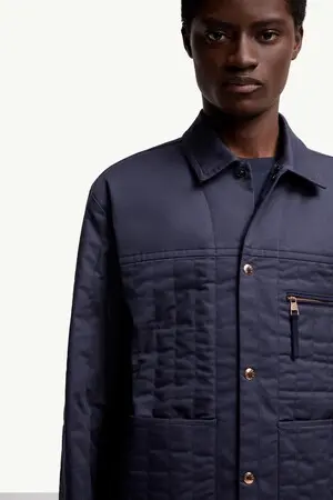 MONCLER X GILGA FARM DESIGNED BY DONALD GLOVER X Gilga Farm Donald Glover Kishus Padded Shirt Jacket - Blue