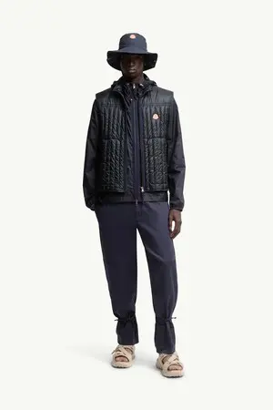MONCLER X GILGA FARM DESIGNED BY DONALD GLOVER X Gilga Farm Donald Glover Cotton Gabardine Pants - Blue