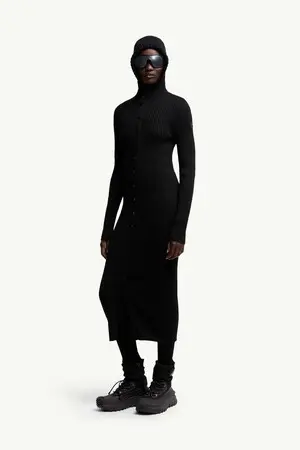 MONCLER X EDWARD ENNINFUL Wool Turtleneck Dress