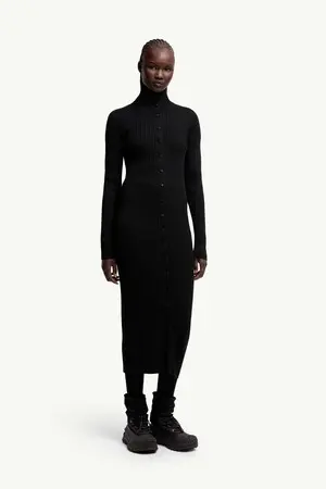 MONCLER X EDWARD ENNINFUL Wool Turtleneck Dress