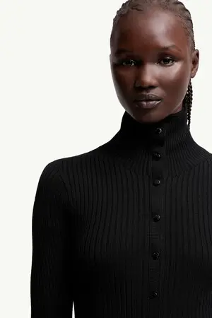 MONCLER X EDWARD ENNINFUL Wool Turtleneck Dress
