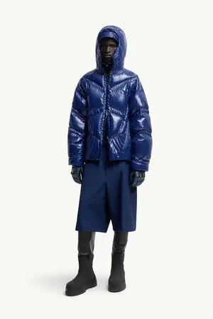 MONCLER X A$AP ROCKY Bahianinha Hooded Short Down Jacket - Blue