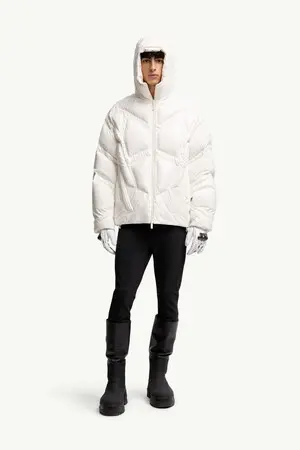 MONCLER X A$AP ROCKY Bahianinha Hooded Short Down Jacket - White