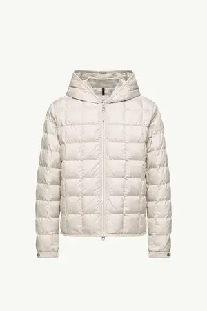 Moncler Tahrir Square-quilted Hooded Down Jacket - Beige