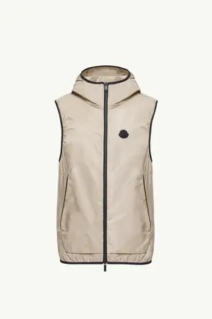 Moncler Moretan Hooded Vest - Beige