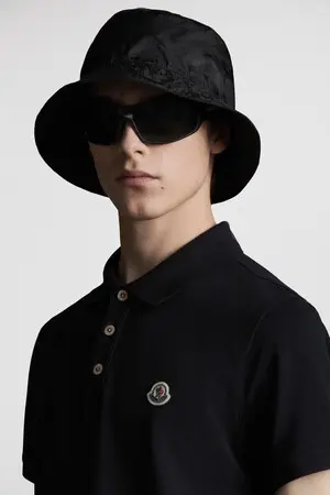 Moncler Logo Patch Polo Shirt - Black