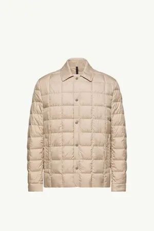 Moncler Castellana Down Shirt Jacket - Beige