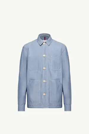 Moncler Elorn Chambray Shirt Jacket - Blue