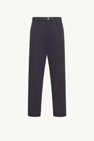 Moncler Cargo Cotton Blend Gabardine Pants - Blue