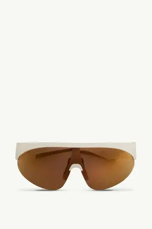 Moncler Myrr Oval Sunglasses - White