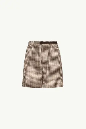Moncler Vichy Cotton Blend Shorts - Multicolor