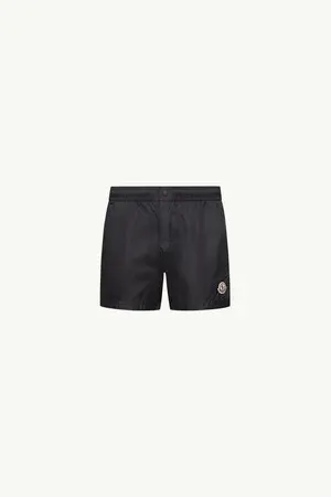 Moncler Logo Swim Shorts - Black