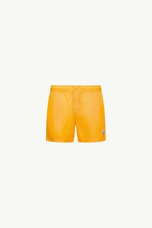 Moncler Logo Swim Shorts - Yellow