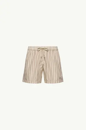 Moncler Striped Swim Shorts - Beige