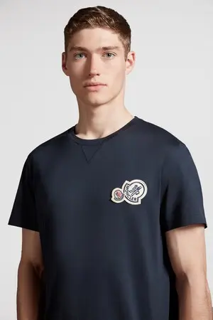 Moncler Double Logo Patch Cotton T-shirt