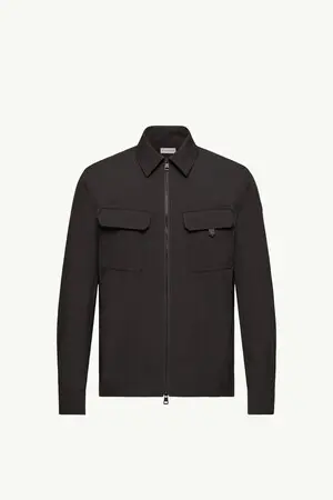 Moncler Seersucker Shirt Jacket - Black