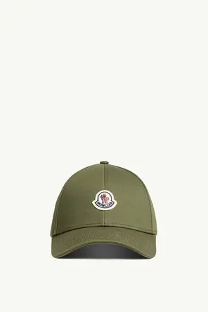 Moncler Cotton Gabardine Baseball Cap - Green