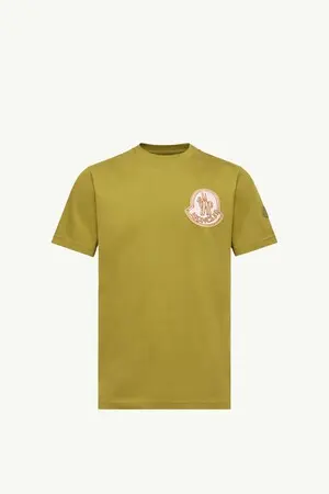 Moncler Logo Cotton T-Shirt Green