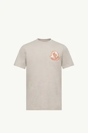 Moncler Logo Cotton T-Shirt Grey