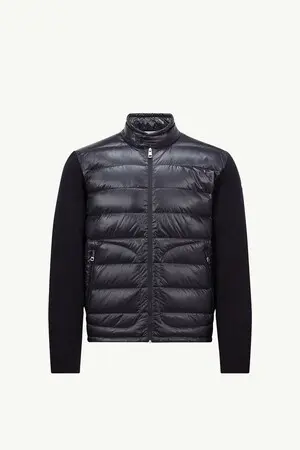 Moncler Padded Wool Zip-up Cardigan - Blue
