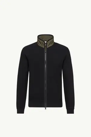 Moncler Zip-up Cotton Cardigan - Black