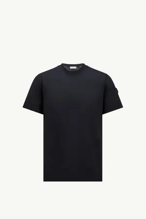 Moncler Silk & Cotton T-shirt - Blue