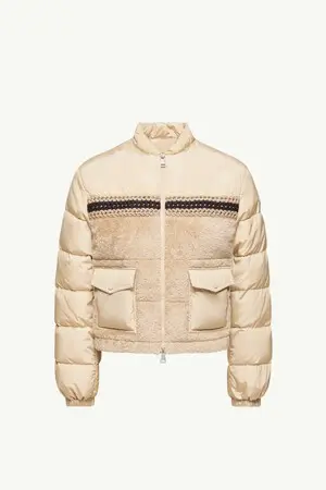 Moncler Achillee Teddy Down Bomber - Beige