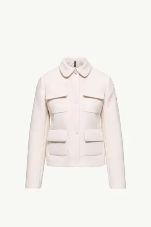 Moncler Guimauve Down Shirt Jacket - White