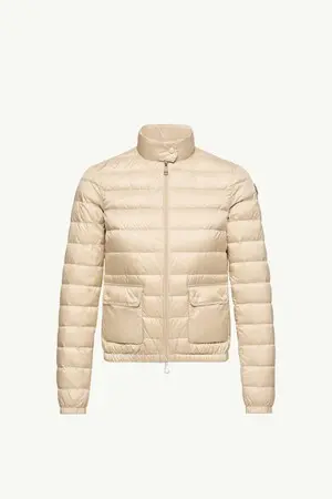 Moncler Lans Packable Short Down Jacket Beige