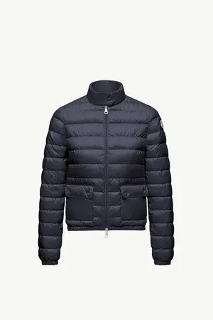 Moncler Lans Packable Short Down Jacket Blue