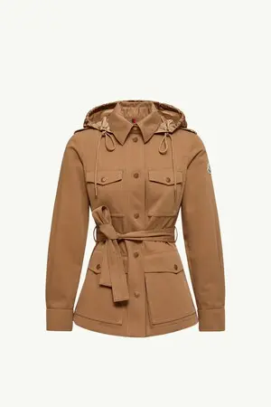 Moncler Centaurea Hooded Gabardine Field Jacket - Brown