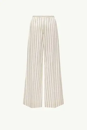 Moncler Striped Cotton & Silk Pants - White