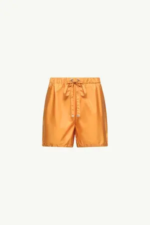 Moncler Logo Patch Taffeta Shorts - Yellow