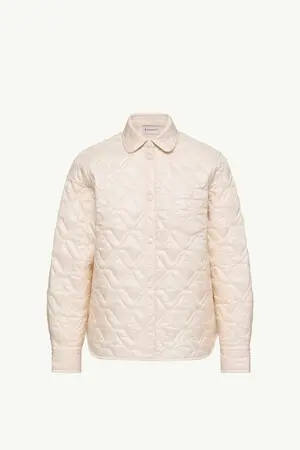 Moncler Diamond-quilted Padded Shirt Jacket - White
