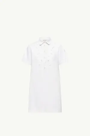 Moncler Embroidered Shirt Dress - White