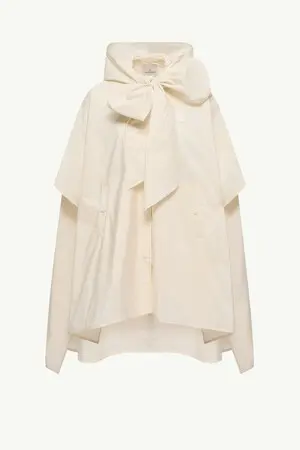 Moncler Lightweight Taffeta Cape - White