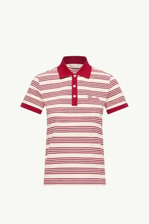 Moncler Striped Cotton Polo Shirt - Multicolor