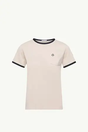 Moncler Embroidered Logo Cotton T-shirt - White