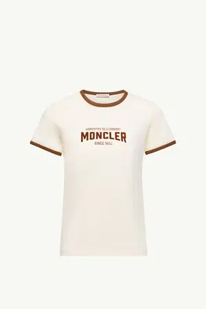 Moncler Flock Logo Jersey T-Shirt White