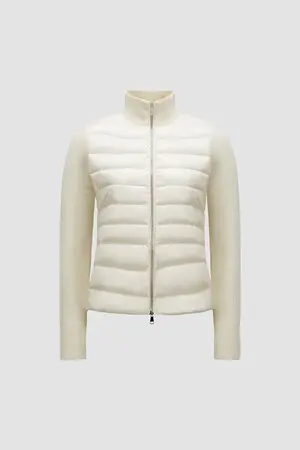 Moncler Padded Wool Cardigan - White