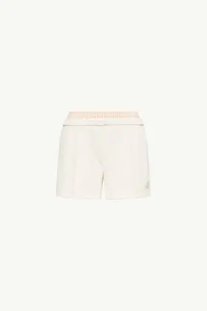 Moncler Layered-effect Vichy Cotton Blend Shorts - White