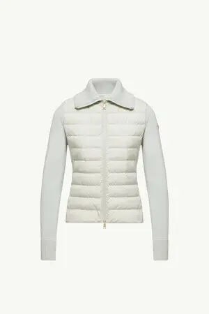 Moncler Padded Wool Zip-up Cardigan - Green