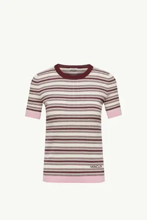 Moncler Striped Cotton T-shirt - Multicolor
