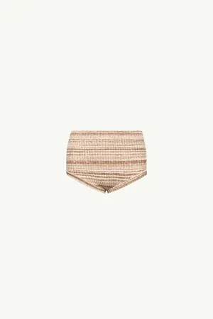 Moncler Striped Mini Shorts - Beige