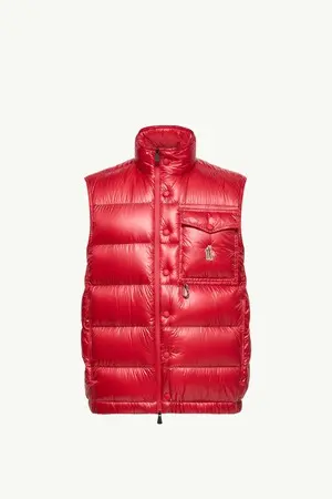 Moncler Uychi Packable Down Vest - Red